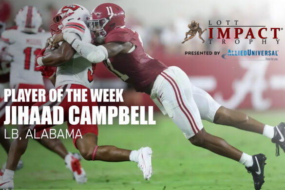 Player of the Week - Arizona’s Jacob Manu - Lott IMPACT® Trophy